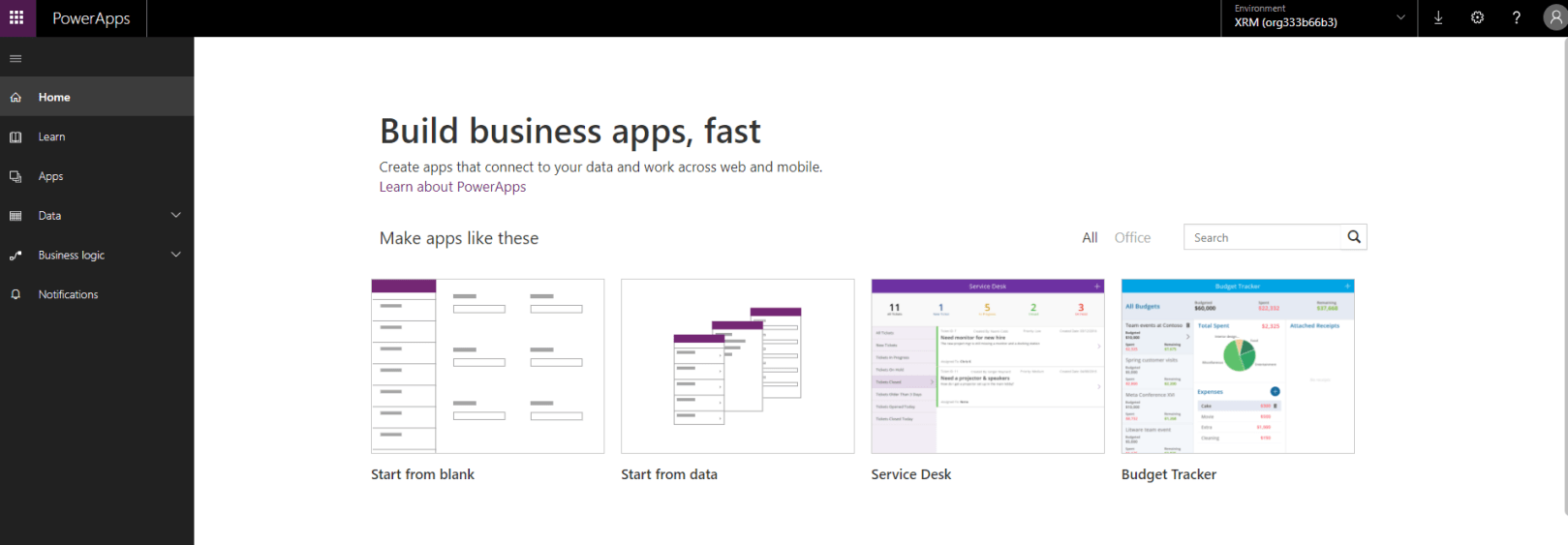 Creating empty XRM Environment in PowerApps – Better CRM